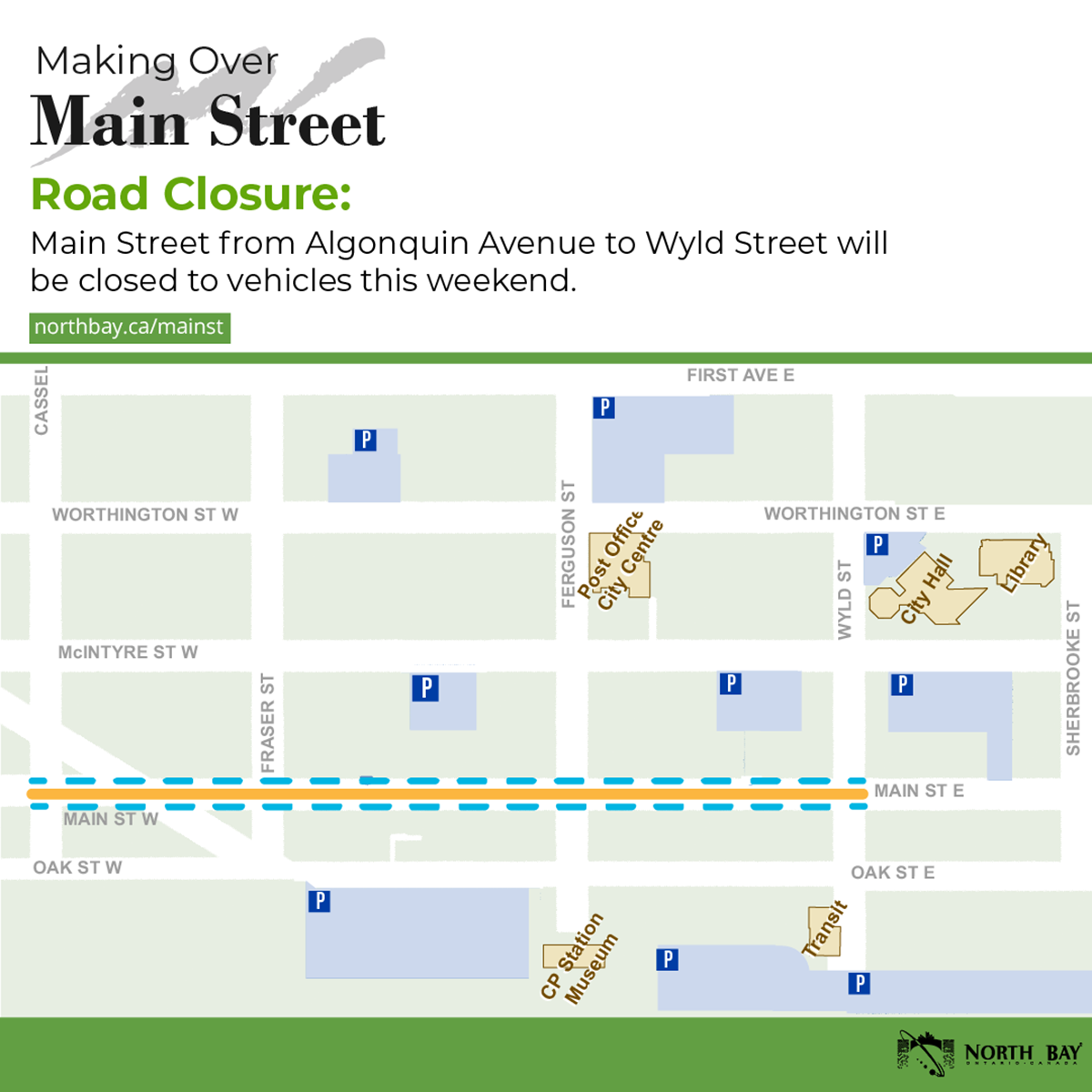 Traffic Advisory: Main Street Closure | City of North Bay