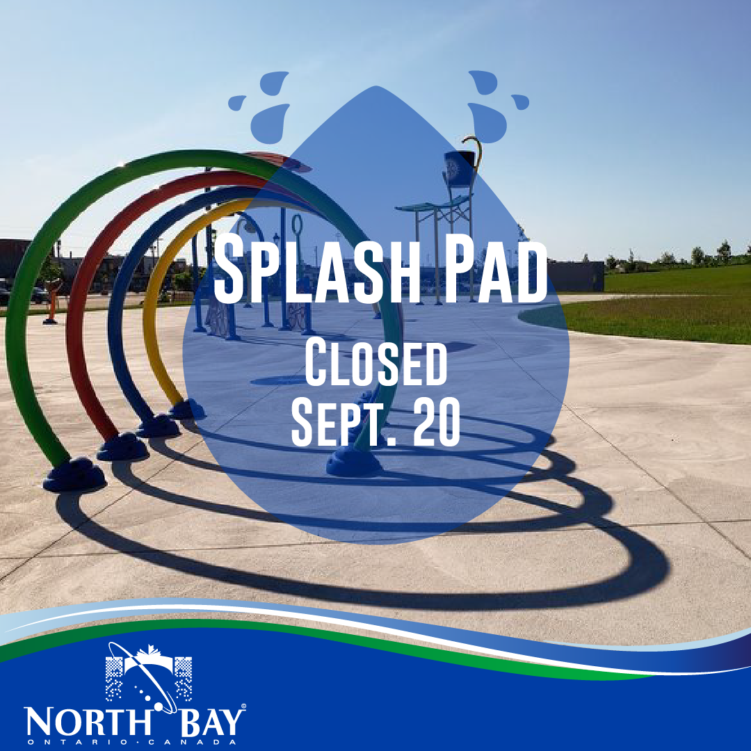 Splash Pad to close for the season | City of North Bay