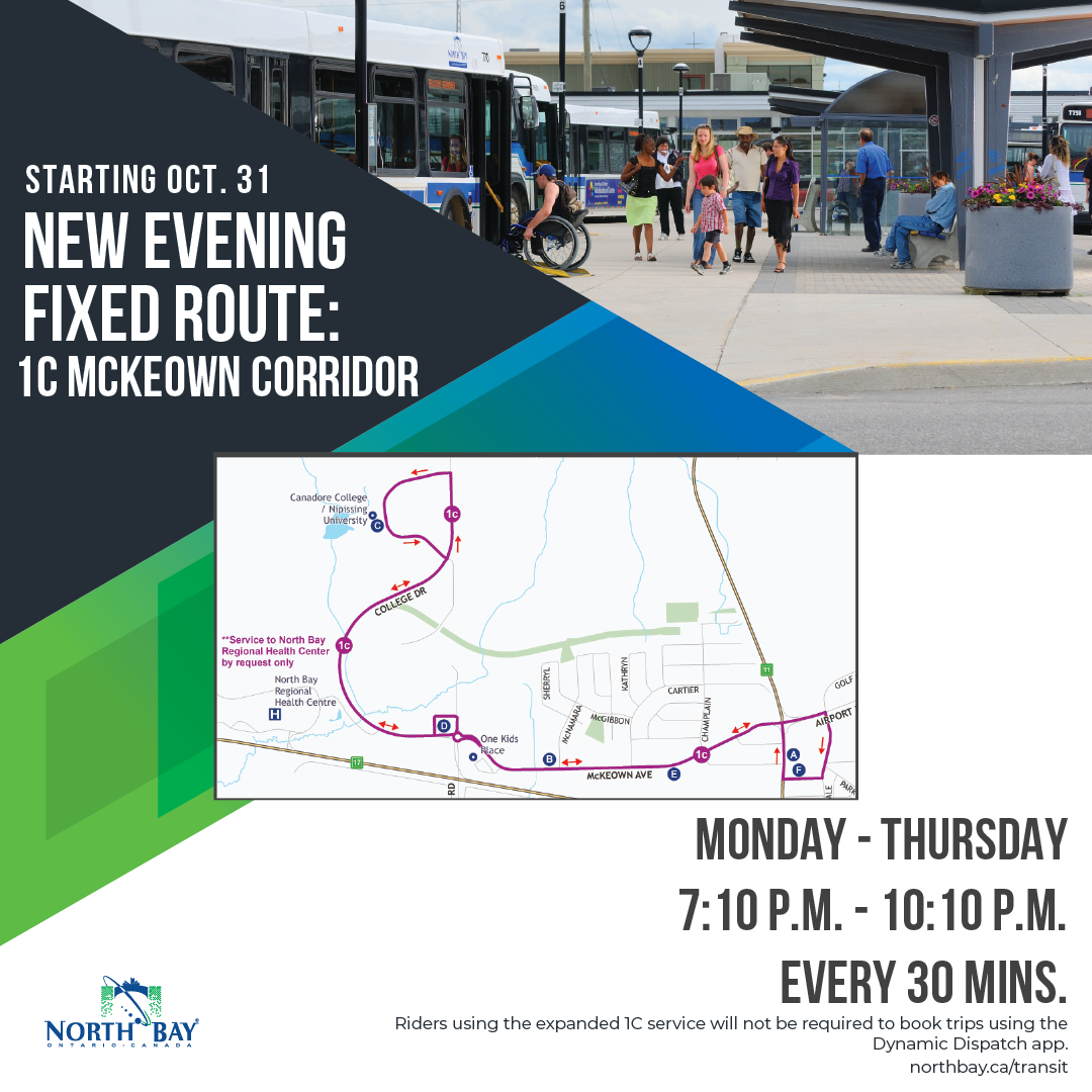 North Bay Transit adds fixed route to McKeown Corridor | City of North Bay